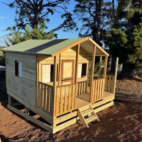 Australian Backyard Creations - Cubby House and Swings - A Winning Combo